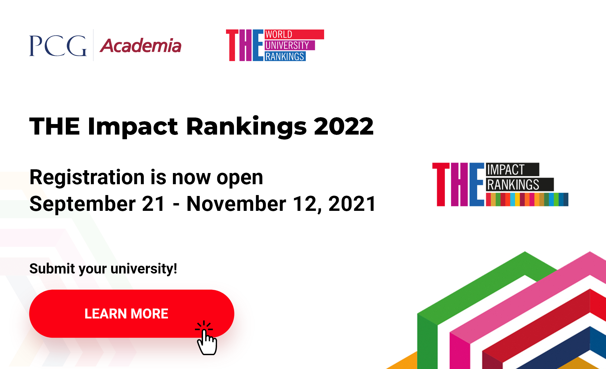 Registration for THE Impact Rankings 2022 is now open - PCG Academia