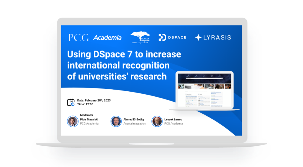 Using DSpace 7 to increase international recognition of universities' research - PCG Academia