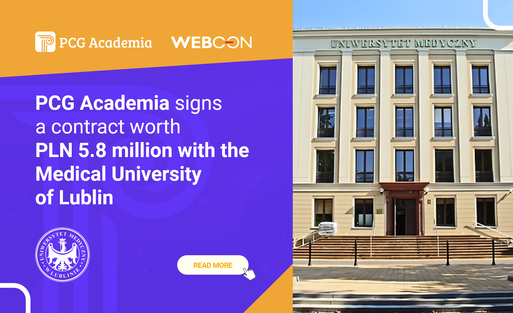 PCG Academia signs a contract worth PLN 5.8 million with the Medical ...
